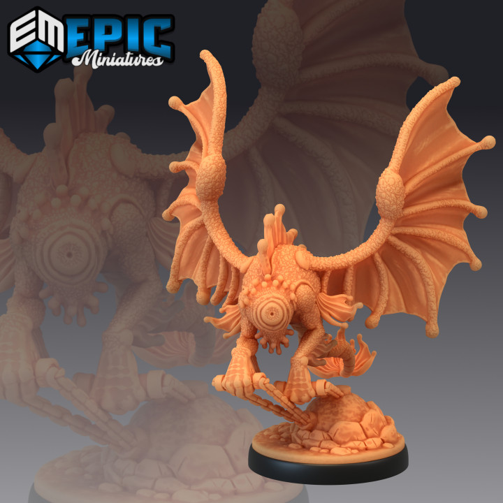 3D Printable Dream Spawn Set / Evil Winged Observer / Flying Eye Watcher / Dreamland Encounter ...