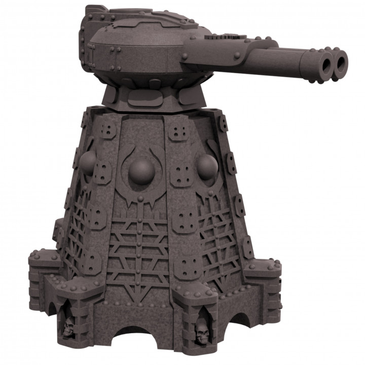 3D Printable Imperial Defence Turret Wargame Scatter Terrain by Lex Addams