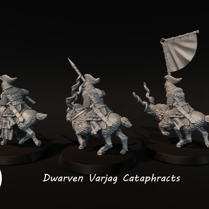 3D Printable Dwarven Cataphracts by Medbury Miniatures