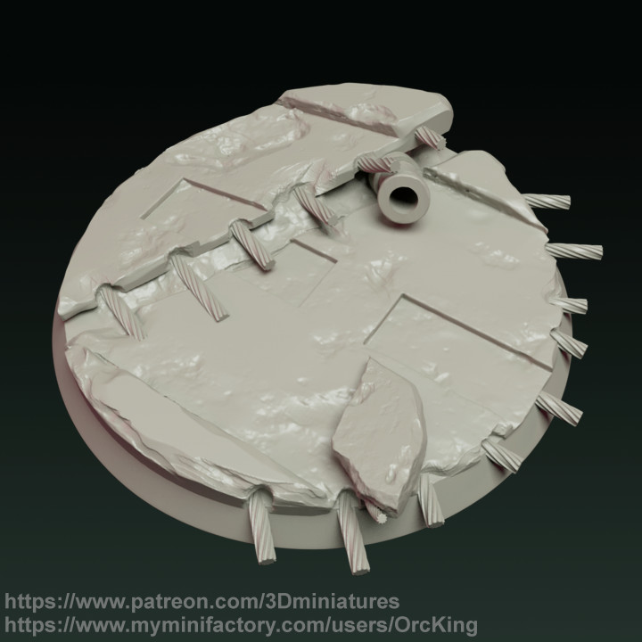 3D Printable Urban 80mm Base by Orc King Studio