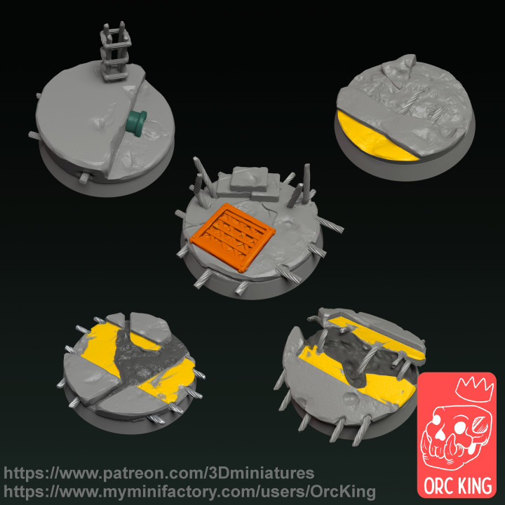 3D Printable Urban 32mm Base by Orc King Studio