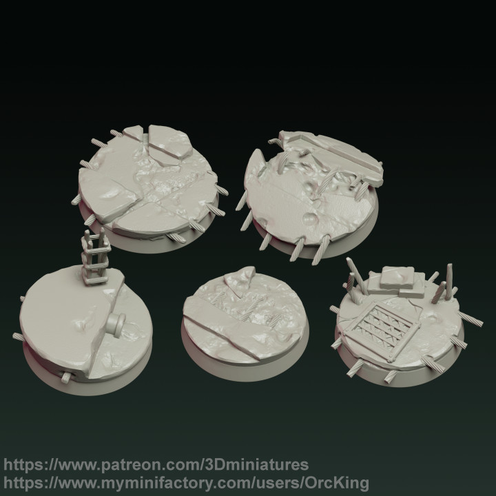 3D Printable Urban 32mm Base by Orc King Studio