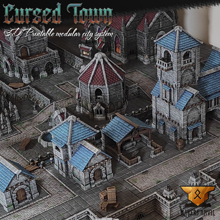 3D Printable Cursed Town - Full Core Set by Makers Anvil