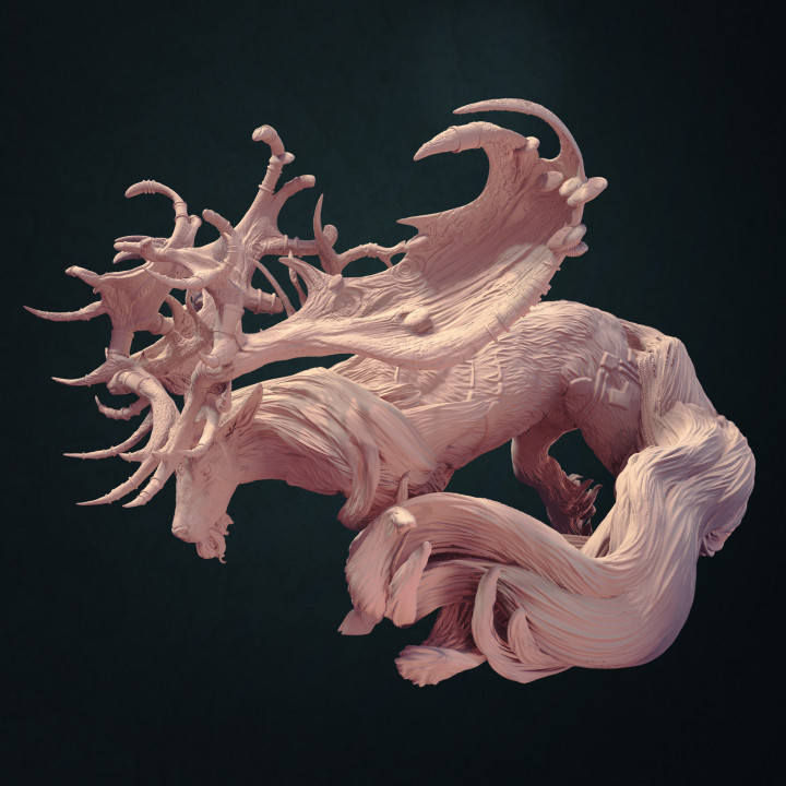 3D Printable Mythic Stag #01 by Kraken's Vault