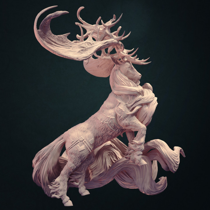 3D Printable Mythic Stag #02 by Kraken's Vault