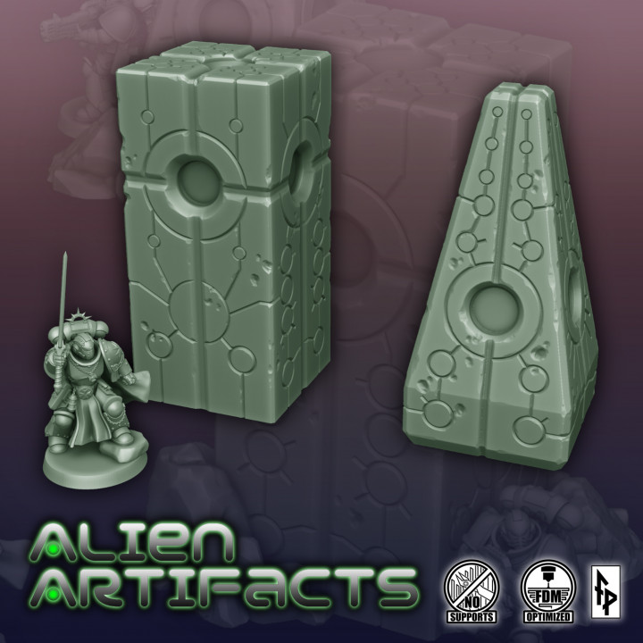 3D Printable Alien Artifacts - Obelisk by Forbidden Prints