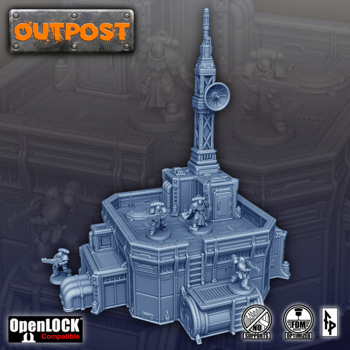 3D Printable Outpost - Comms Station by Forbidden Prints