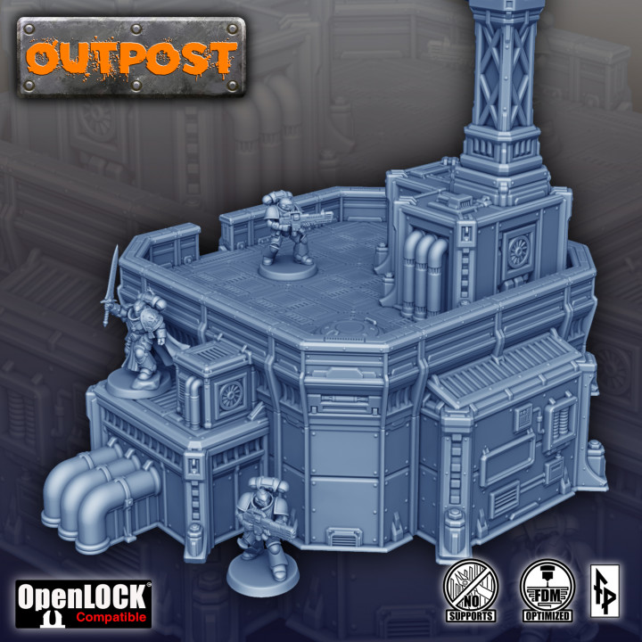 3D Printable Outpost - Comms Station by Forbidden Prints