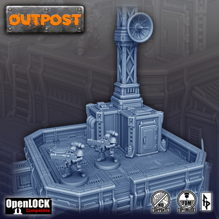 3D Printable Outpost - Comms Station by Forbidden Prints