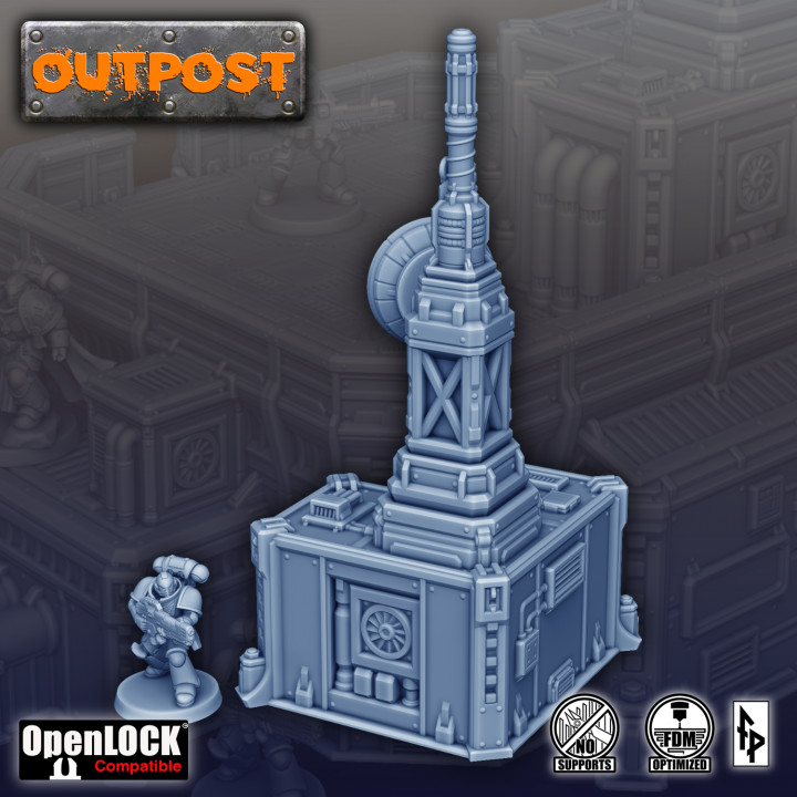3D Printable Outpost - Comms Station by Forbidden Prints