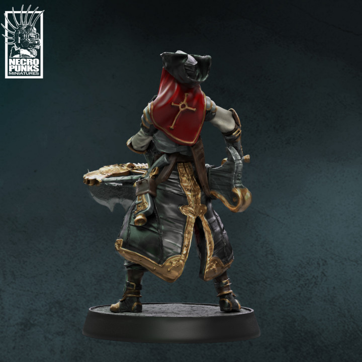 3D Printable UNDEAD MONASTERY EXORCIST NUN by Necropunks Miniatures