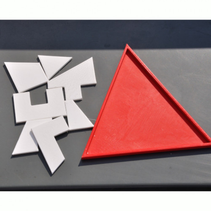 3D Printable Triangle Tangram Puzzle by Walter Sauf