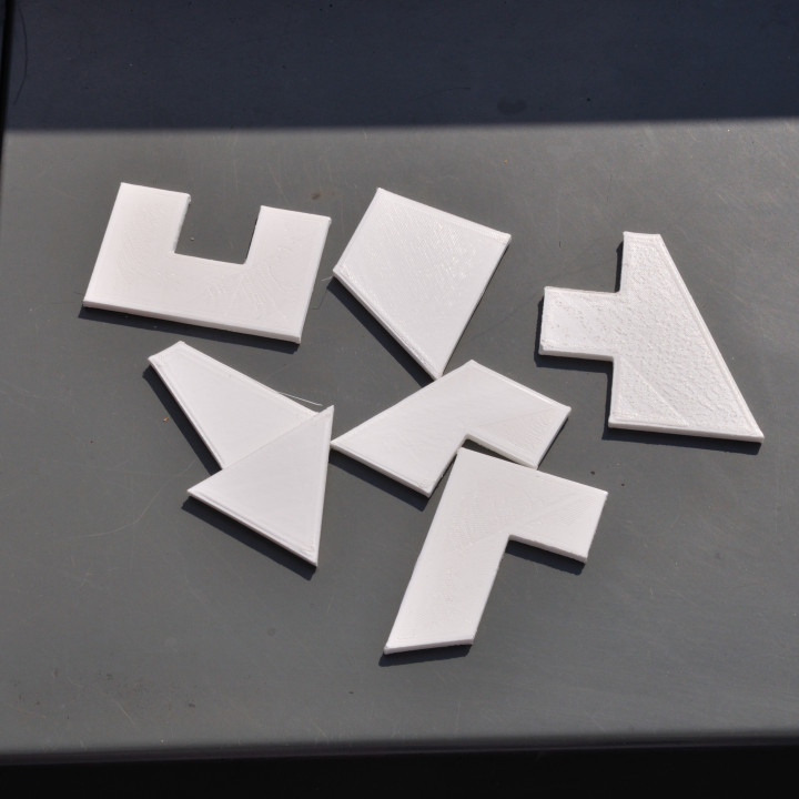 3D Printable Triangle Tangram Puzzle by Walter Sauf