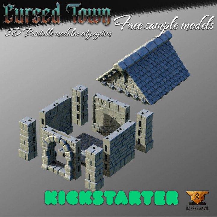 3D Printable Cursed Town - Old District Core Set by Makers Anvil