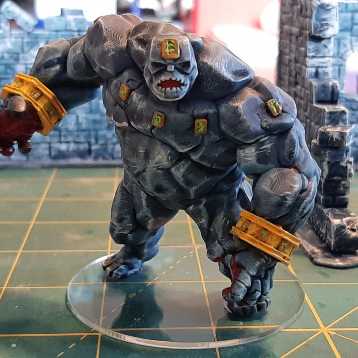 3D Print of Clay Golem - RPG Monster DnD 5e - Mortal Enemies Set 01 by ...