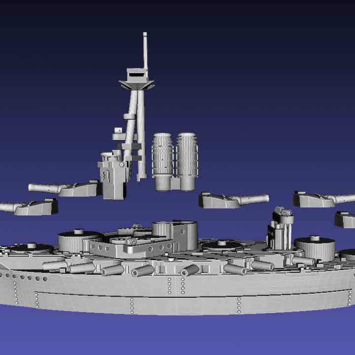 3D Printable HMS ERIN DREADNOUGHT for Bathtub Battleships by Miniature ...