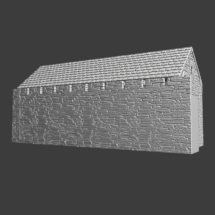 3D Printable Medieval barracks - Medieval modular castle system by ...