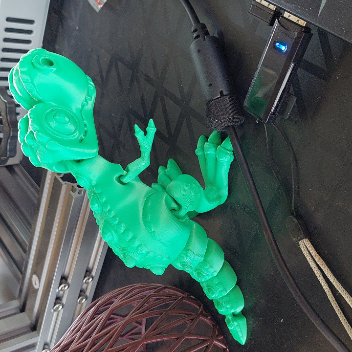 3D Print of Cute Flexi Print-in-Place T-Rex Dinosaur by Genesis@3D