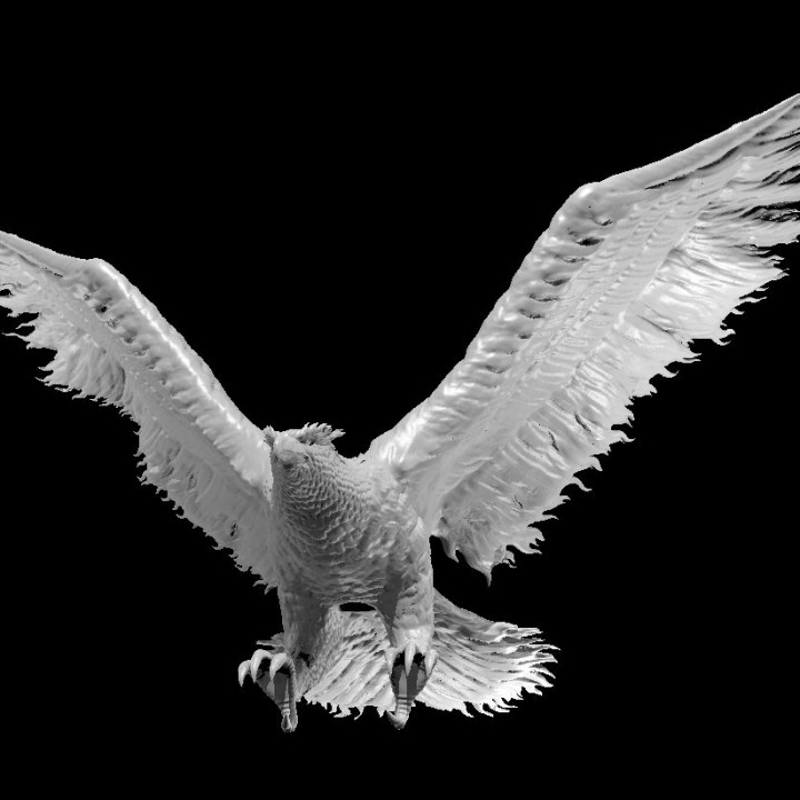 3D Printable Phoenix in Flight by Miguel Zavala