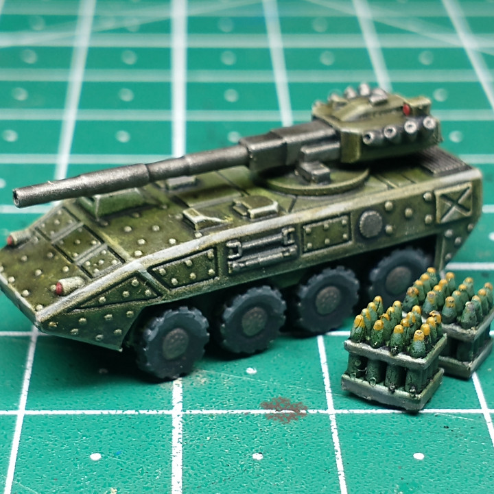 3D Print of Mobile Gun System ONE with 7 weapon loadouts by Nadasdy