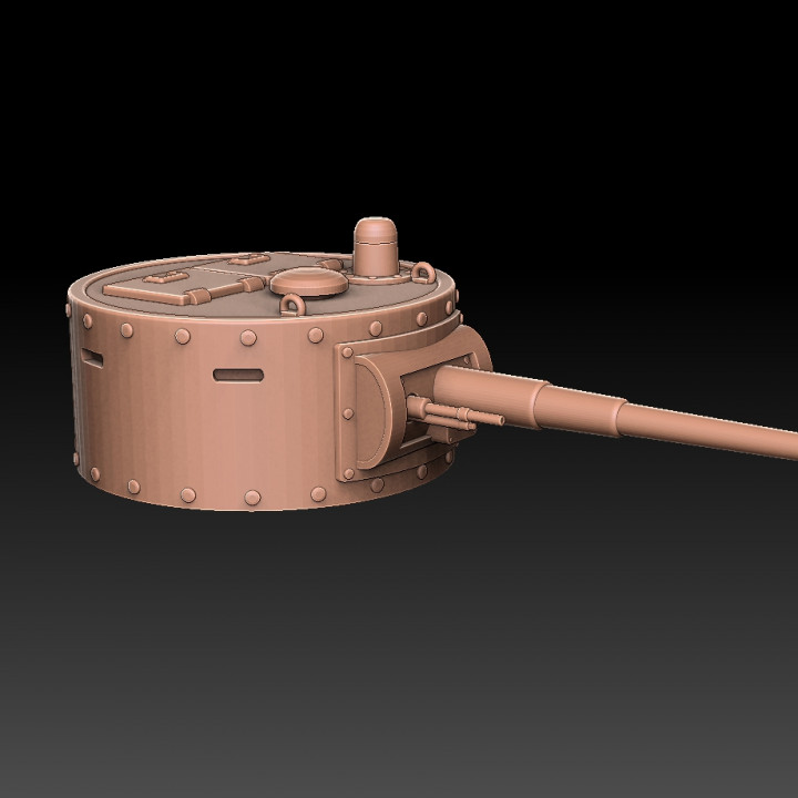 3D Printable T35 Tank Turrets by Sharedog Miniatures