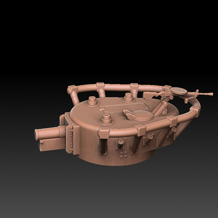 3D Printable T35 Tank Turrets by Sharedog Miniatures