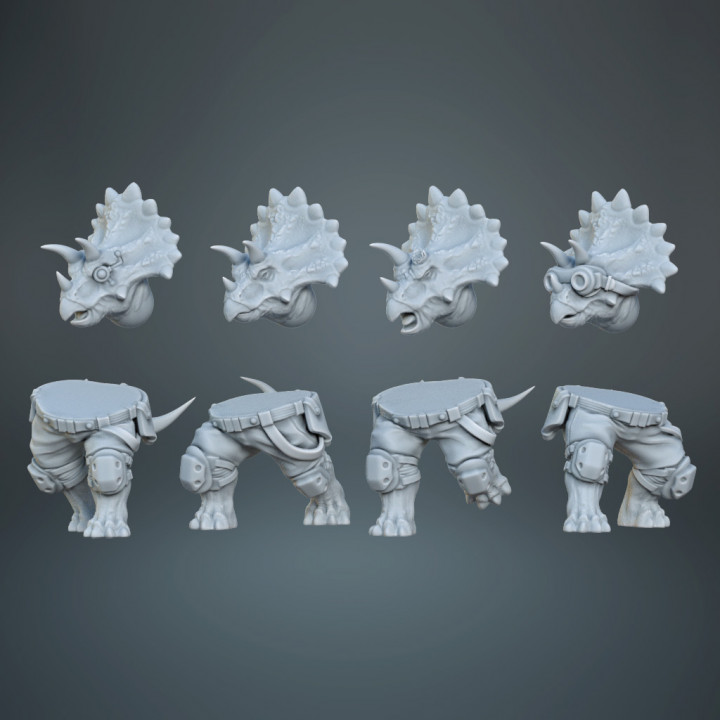3D Printable Space Ogres to Triceratogres Conversion Set by Treadhead Rad
