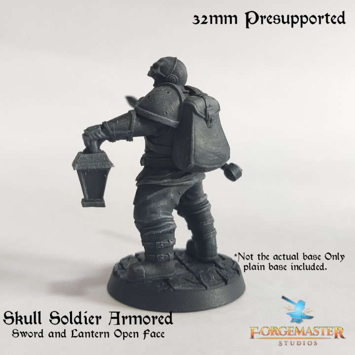 3D Printable Human Death Knight - Skull Soldier Armored Sword and ...