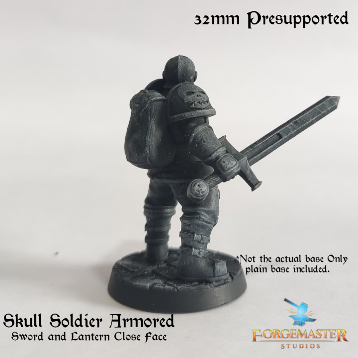 3D Printable Human Death Knight - Skull Soldier Armored Sword and ...