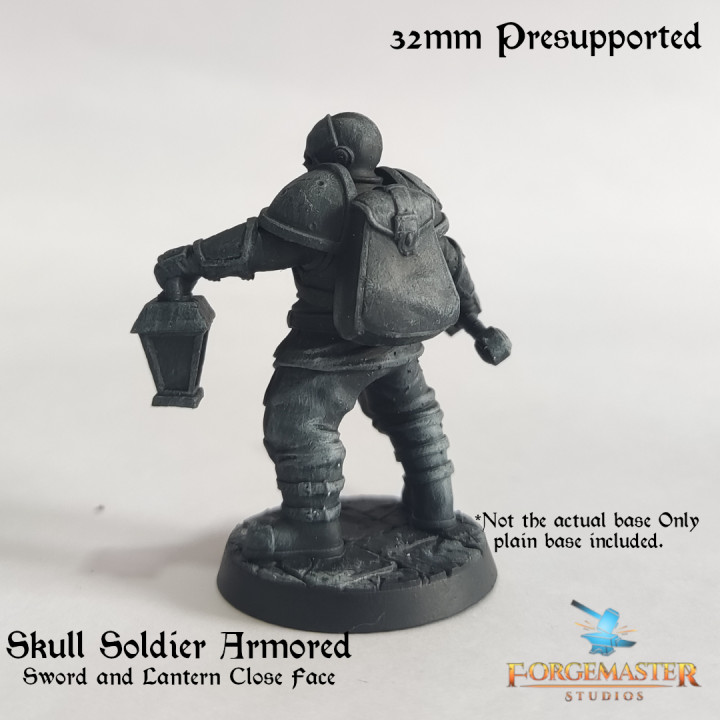 3D Printable Human Death Knight - Skull Soldier Armored Sword and ...