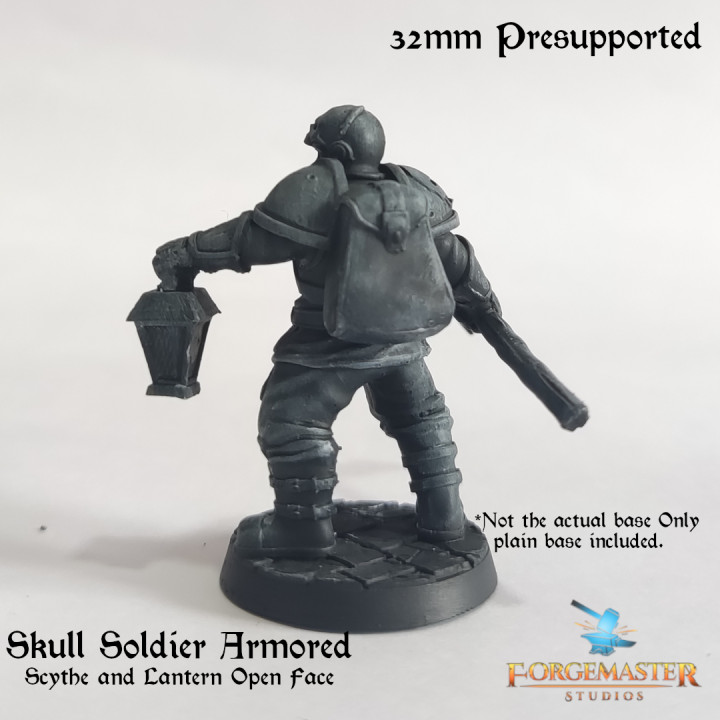 3D Printable Human Death Knight - Skull Soldier Armored Scythe and ...