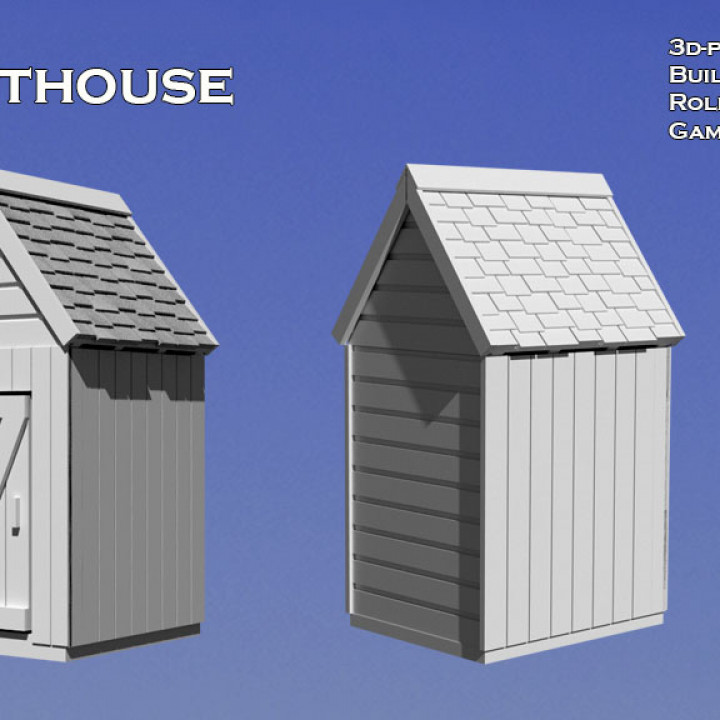 3D Printable Medieval Fantasy Outhouse 25mm by Tim Shea