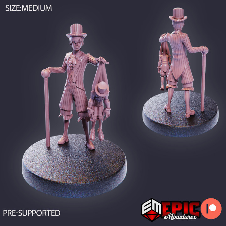 3D Printable Puppeteer Ethan Controlling / Master of Control / Dark ...