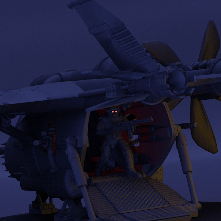 3D Printable Diesel VTOL by ddd_martin_miniatures