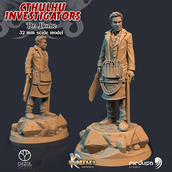 3D Printable Dr Home - Cthulhu Investigators by Sculptorium of Madness