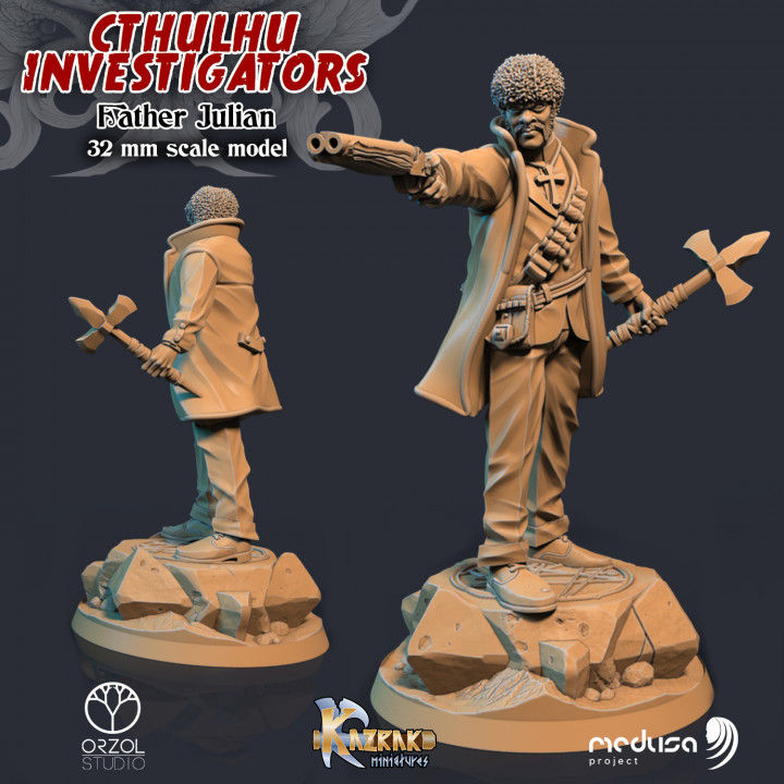 3D Printable Father Julian - Cthulhu Investigators by Medusa Project