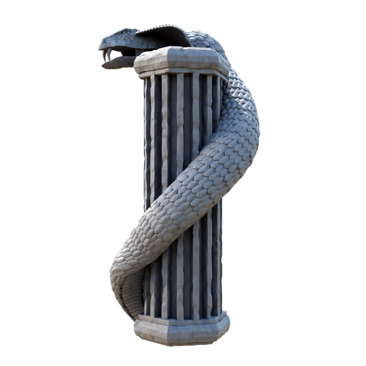 3D Printable Snake Temple Pack 1 Statues, Thrones and Giant Cobra ...