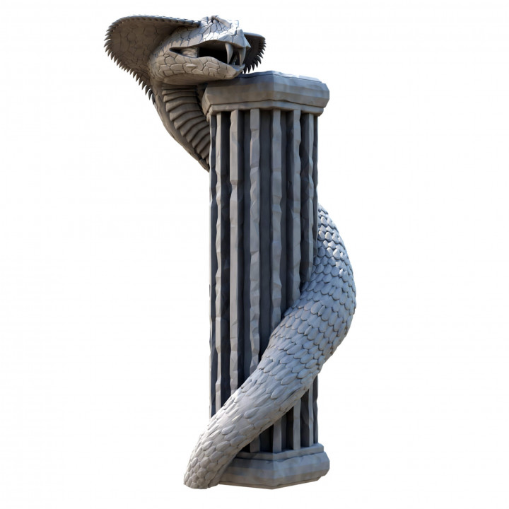 3D Printable Snake Temple Pack 1 Statues, Thrones and Giant Cobra ...
