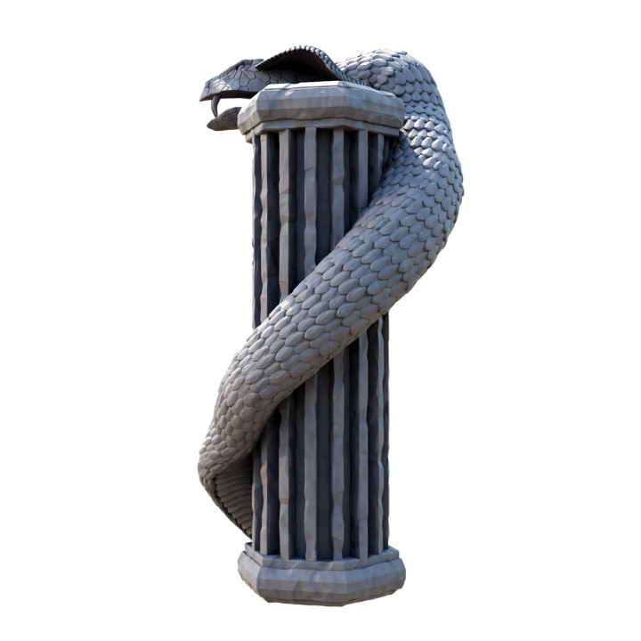 3D Printable Snake Temple Pack 1 Statues, Thrones and Giant Cobra ...