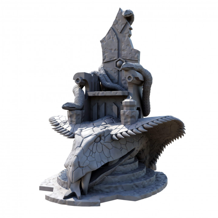 3D Printable Snake Temple Pack 1 Statues, Thrones and Giant Cobra ...