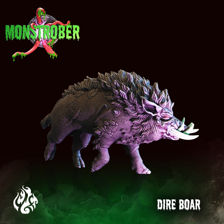 3d Printable Dire Boar By Crippled God Foundry