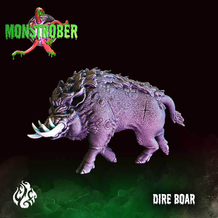 3D Printable Dire Boar by Crippled God Foundry