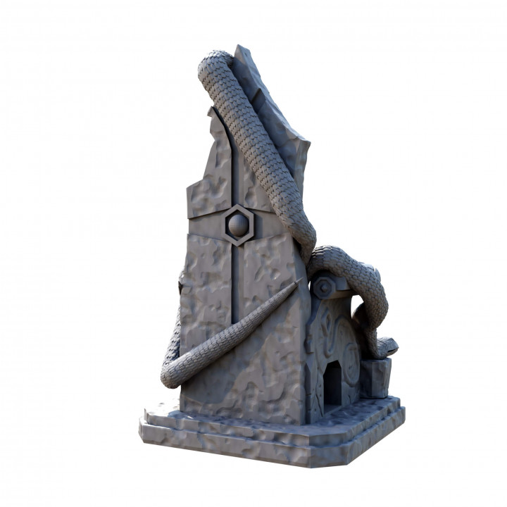 3D Printable Snake Thone Fantasy TTRPG Terrain by Lex Addams