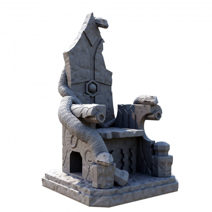 3D Printable Snake Thone Fantasy TTRPG Terrain by Lex Addams
