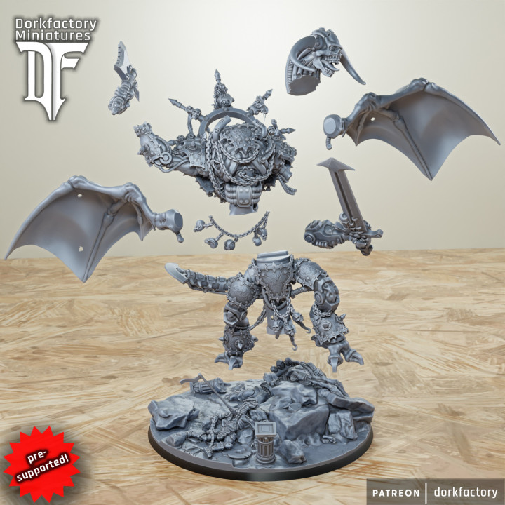 3D Printable Ragebound Techno Demon by Dorkfactory Miniatures