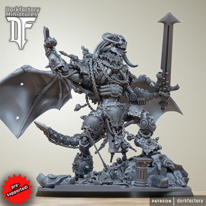 3D Printable Ragebound Techno Demon by Dorkfactory Miniatures