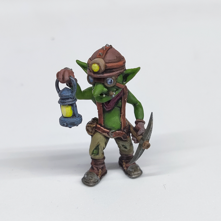 3D Printable Goblin Miner by Moonshine Miniatures