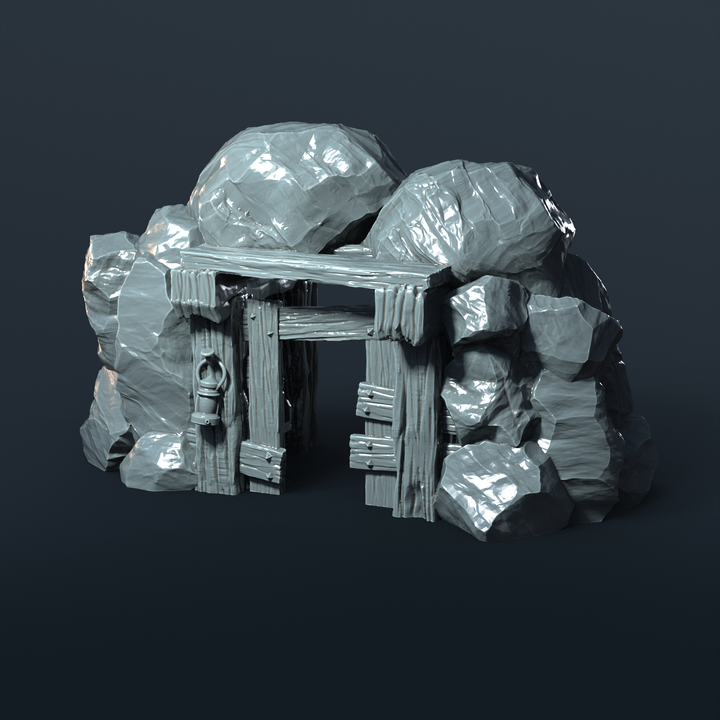 3D Printable Mine entrance by Moonshine Miniatures