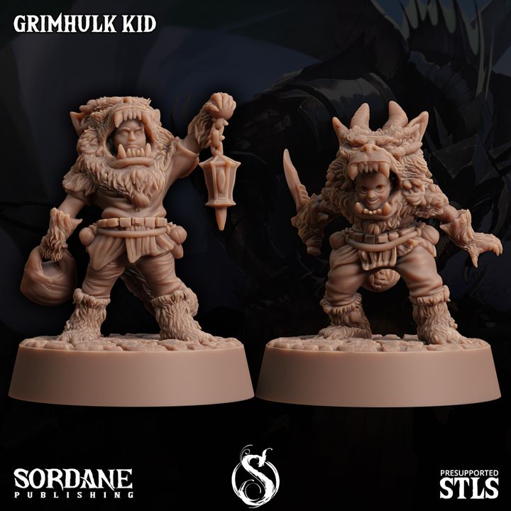 3D Printable Haunted Child - Grimhulk by Sordane Publishing