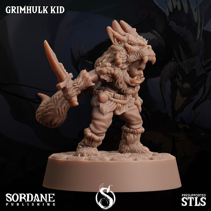 3D Printable Haunted Child - Grimhulk by Sordane Publishing